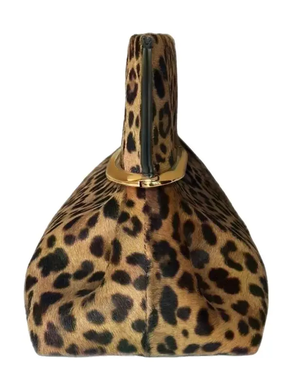 Givenchy Pinch Soft Clutch In Leopard Pony-effect Leather - Brown