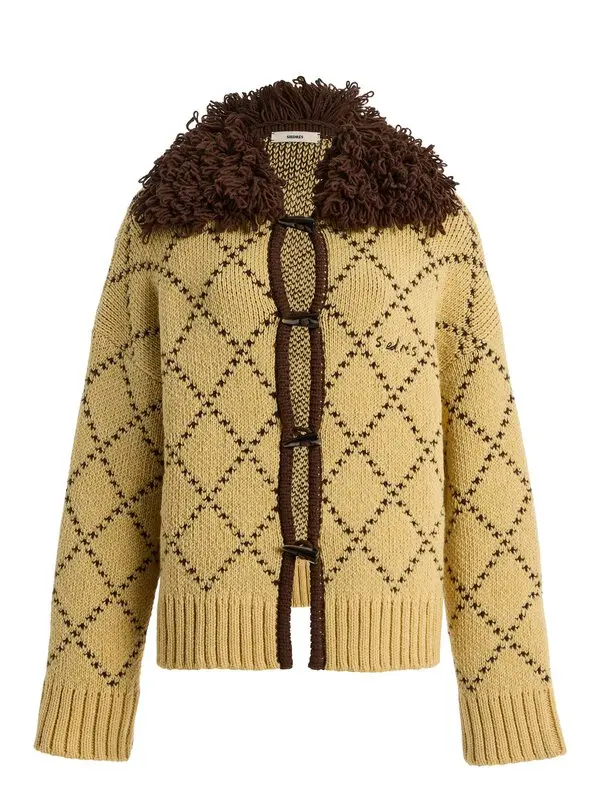 SIEDRES Ollie Knitted Wool-blend Cardigan - Multi