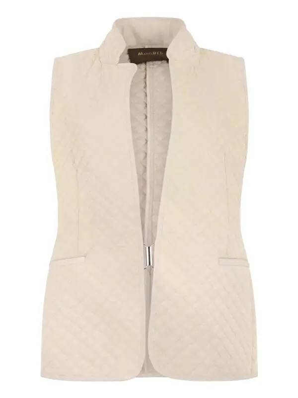 MOORER Kandy-p Quilted Gilet - Neutrals