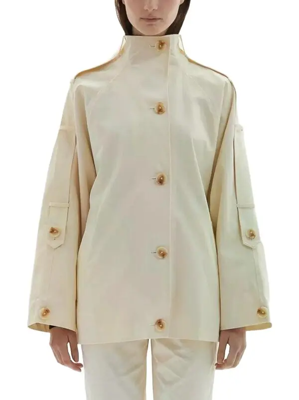 JOAEN Sara High-neck Button-up Jacket - Neutrals