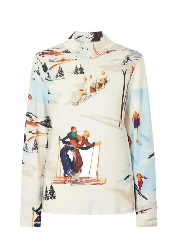Bogner Beline Printed Stretch-shell Zip-up Base Layer - Multi