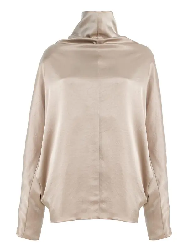Citizens Of Humanity Ilaria Draped Satin Top - Neutral