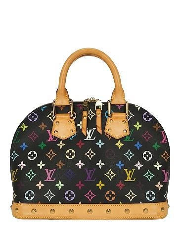 LOUIS VUITTON Alma Pm Handbag - Black