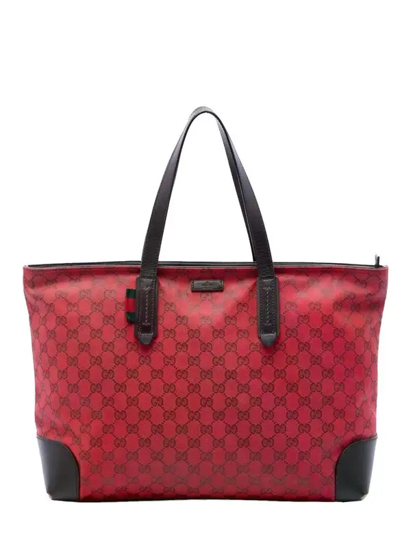 Gucci 2016-2026 Gg Canvas Tote Bag - Red