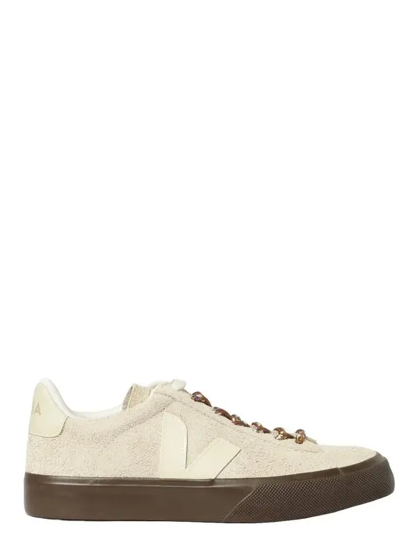 VEJA Campo Leather And Suede Low-top Sneakers With Contrasting Logo - Brown