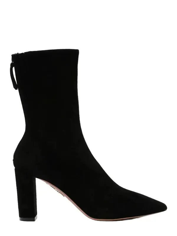AQUAZZURA Saint Honoré Block Booties 85 - Black
