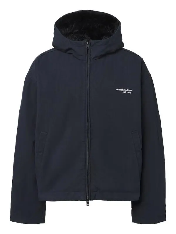 Acne Studios Hooded Canvas Jacket - Blue