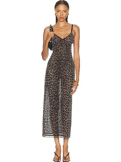 Saint Laurent Long Dress - Leopard