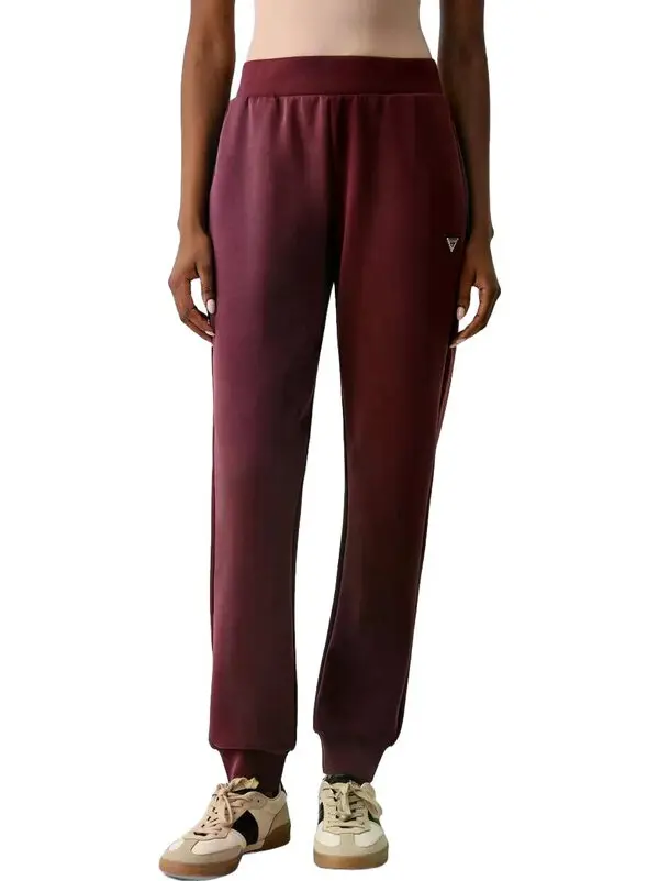 Guess Logo-plaque Track Pants - Red