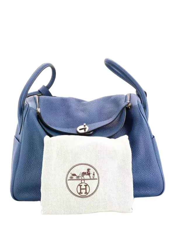 Hermès Lindy Bag Clemence 34 Satchel - Blue