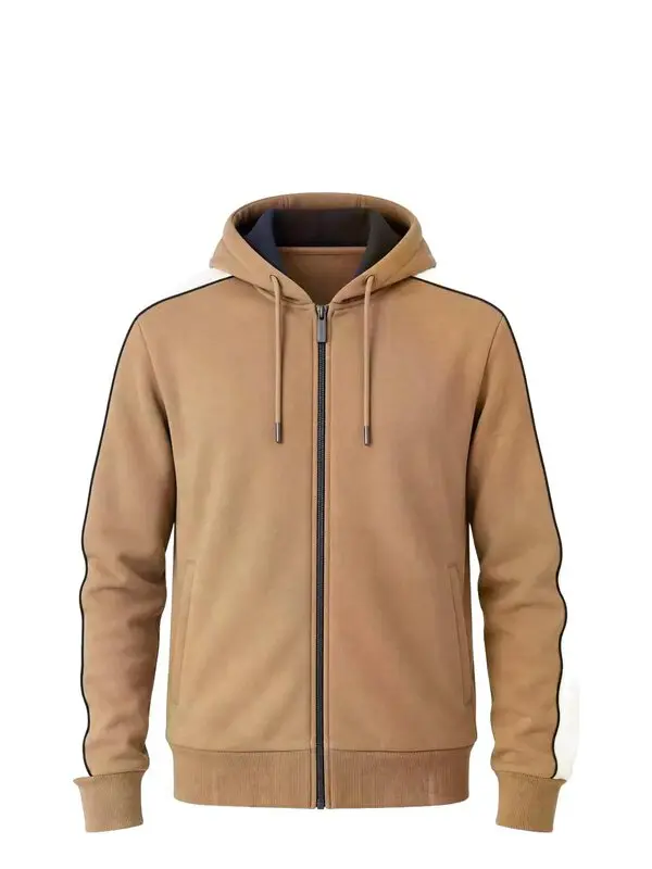 COLMAR Heritage Logo-patch Side-stripe Hoodie - Brown