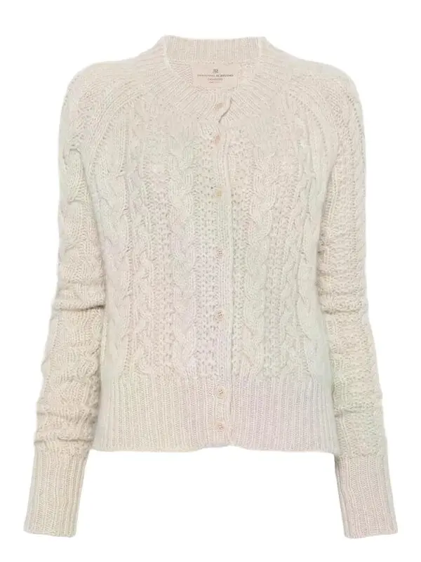 Ermanno Scervino Cable-knit Button-up Cardigan - Grey