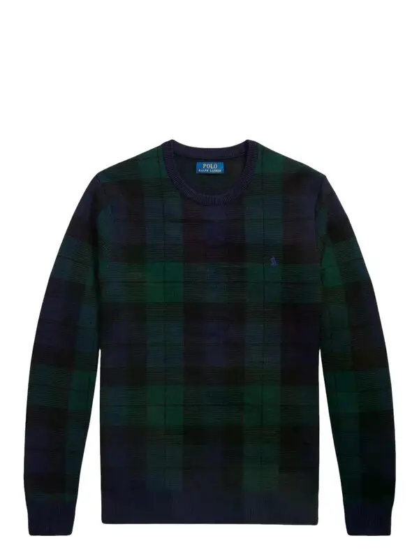 Polo Ralph Lauren Plaid Washable Wool Sweater - Green