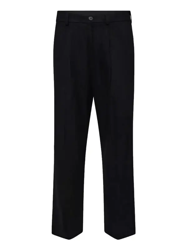SELECTED Loose Finn Trousers - Black