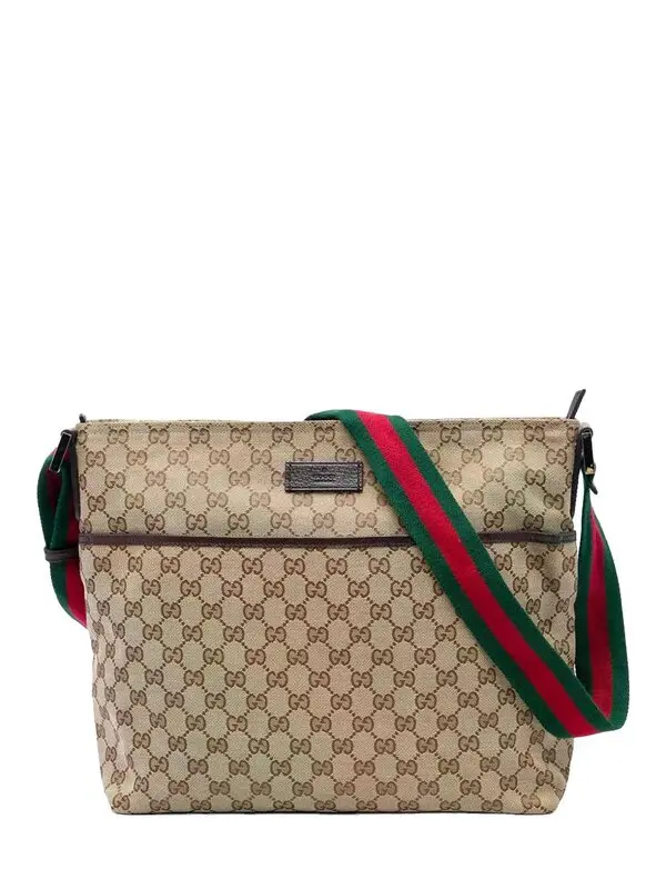 Gucci 2016-2026 Gg Canvas Web Crossbody Bag - Neutrals