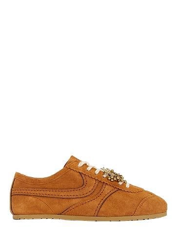 Dries Van Noten Suede Sneaker - Rust