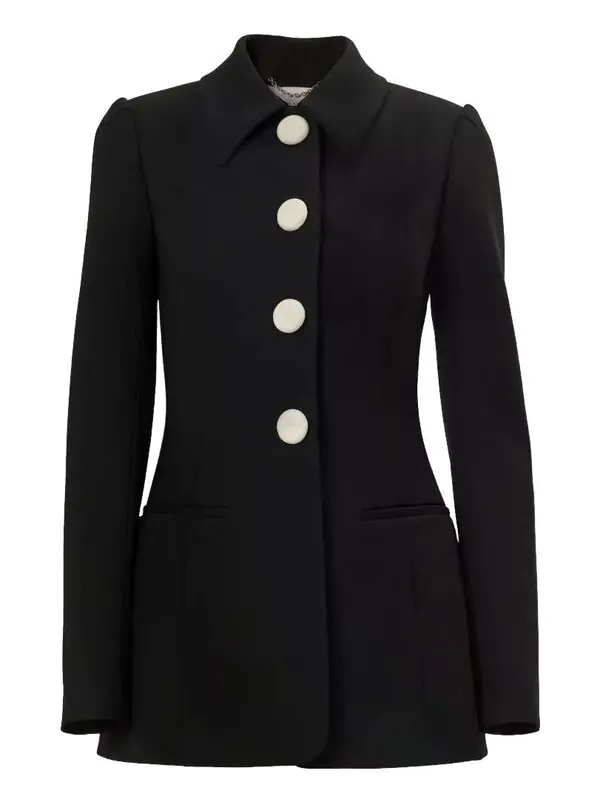 Carolina Herrera Point-collar Button-up Jacket - Black