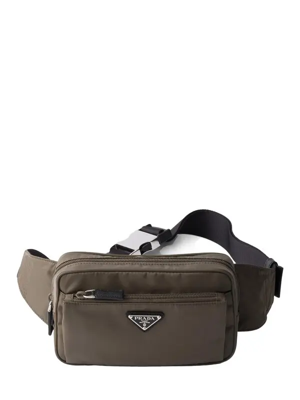 Prada Re-nylon And Saffiano Leather Belt Bag - Grey