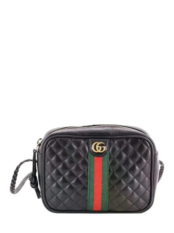 Gucci Trapuntata Camera Bag Quilted Leather Mini Crossbody Bag - Black