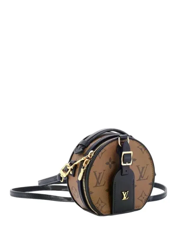 LOUIS VUITTON Mini Boite Chapeau Bag Reverse Monogram Canvas Crossbody Bag - Brown