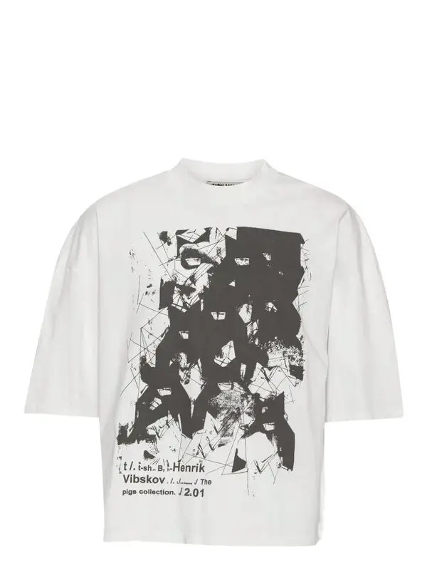 Henrik Vibskov Punk Graduation Graphic-print T-shirt - White