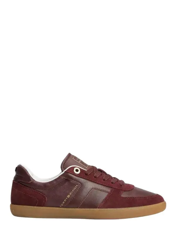 Tommy Hilfiger Th Tribeca Leather Sneakers - Red