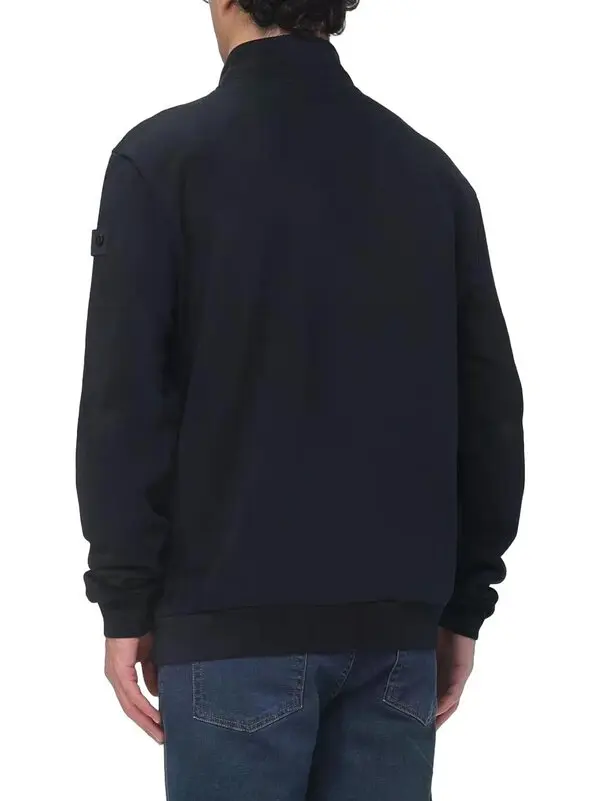 Peuterey Quarter-zip Logo-patch Sweatshirt - Black