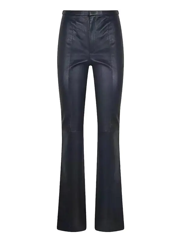 Stouls Icham Leather Flared Trousers - Blue