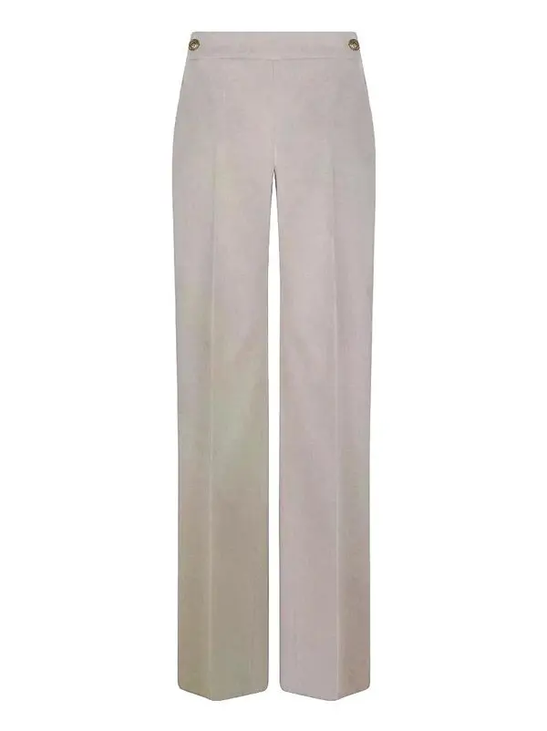 Ermanno Scervino Button-detail Wide-leg Tailored Trousers - Brown