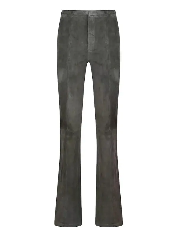 Stouls Icham Suede Flared Trousers - Grey