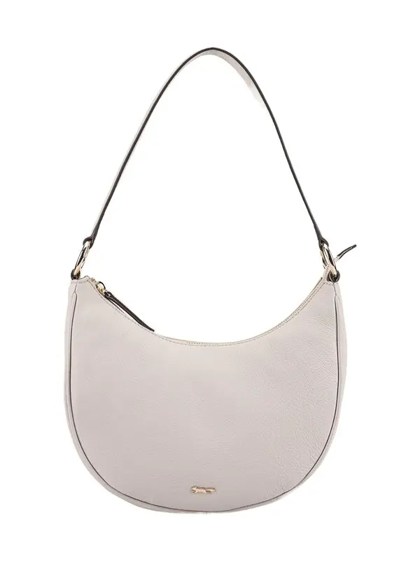 Paul Costelloe Louise Leather Hobo Bag - White