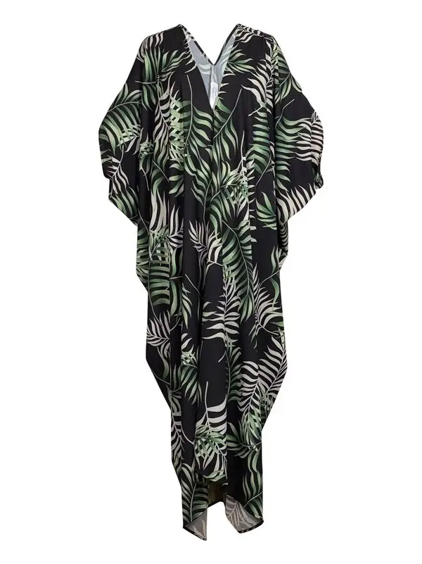 JENNAFER GRACE Tropique Minuit Caftan Kaftan Dress - Black