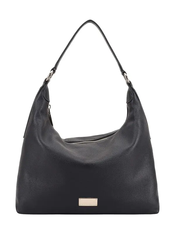 Paul Costelloe Veronica Leather Shoulder Bag - Black