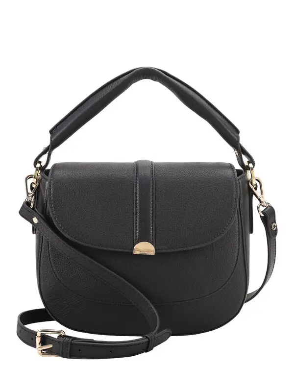 Paul Costelloe Amina Leather Crossbody Bag - Black