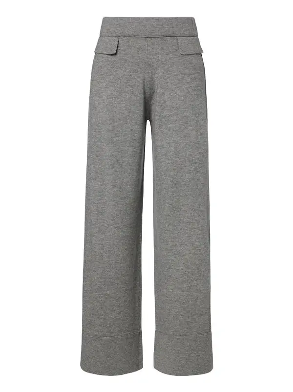 Jardin Des Orangers Wool And Cashmere Wide-leg Pants - Grey