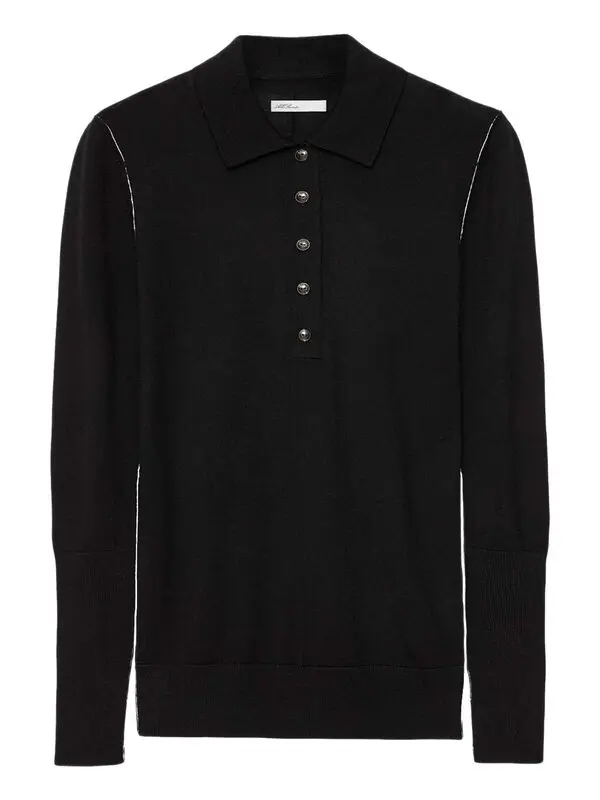 ALLSAINTS Merino Wool Martel Polo Sweater - Black