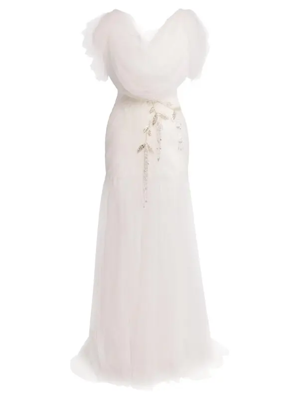 SANDRA MANSOUR Faint Halo Gown - Ivory