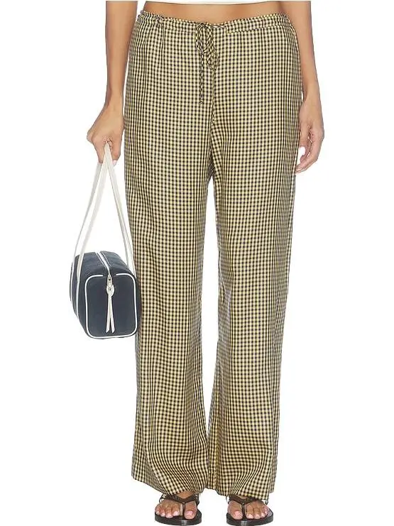 Donni. The Tencel Plaid Tie Pant - Multi