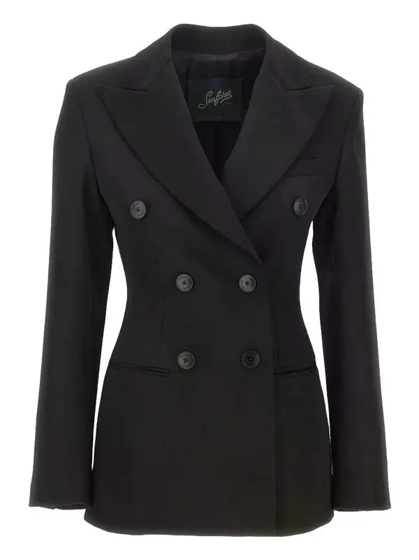 Seafarer Vanity Double-breasted Blazer - Black
