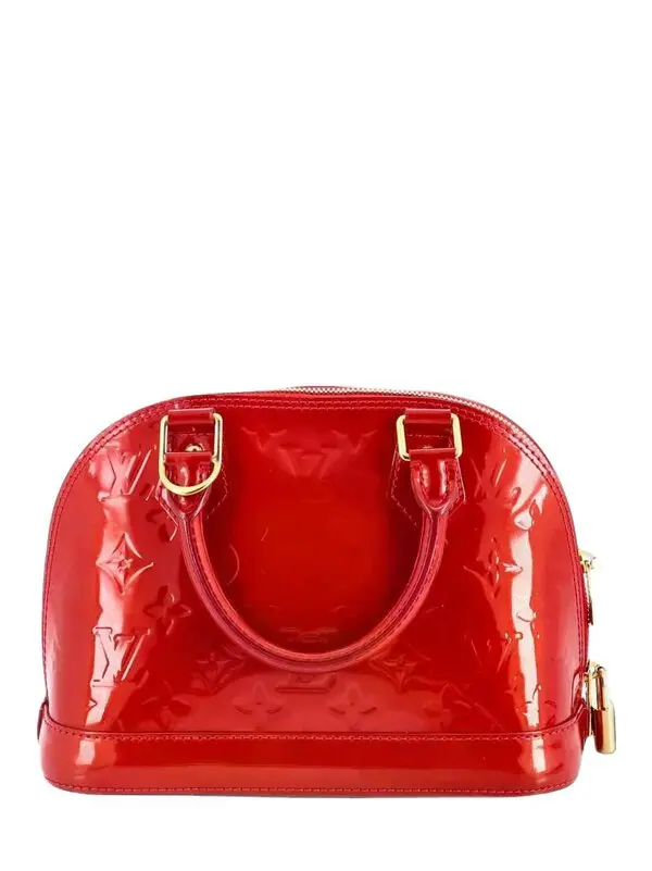 LOUIS VUITTON Alma Handbag Monogram Vernis Bb Shoulder Bag - Red