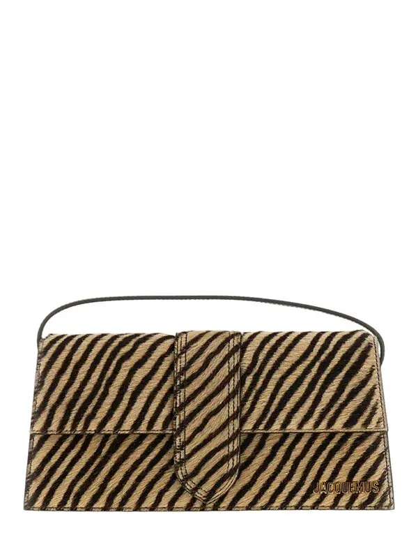 Jacquemus Le Bambino Long Zebra-print Pony-effect Leather Shoulder Bag - Brown