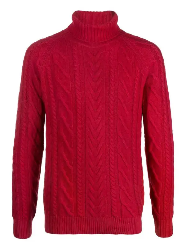 MOORER Alberic-ara Cashmere Jumper - Red