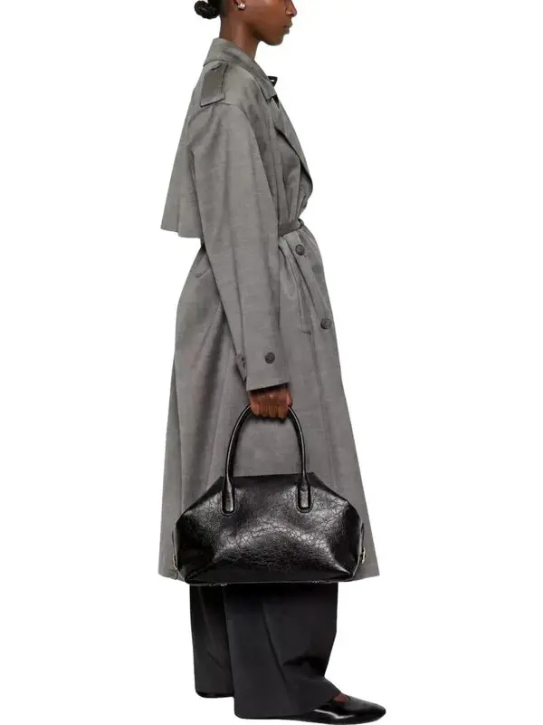 THEMOIRE Small Talia Trank Crinkled Tote Bag - Black