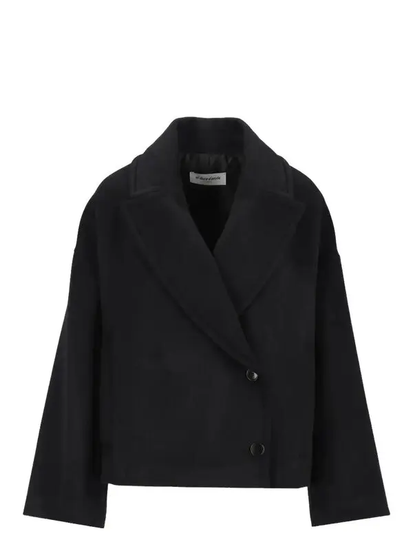 Al Duca D'aosta Double-breasted Peaked-lapel Coat - Black