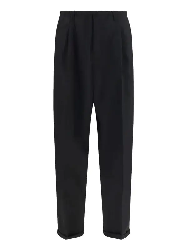 MAGLIANO Pleated Turn-up Trousers - Black