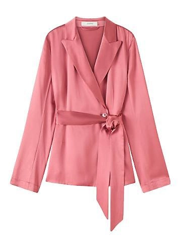 JOSEPH Archer Silk-satin Jacket - Pomegranate