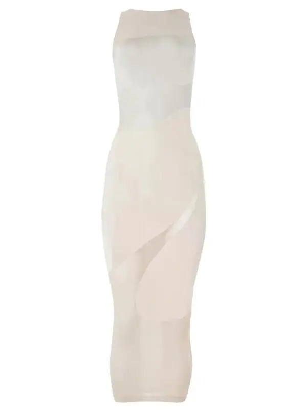 Wolford Shade Sheer-opaque Midi Dress - Neutrals