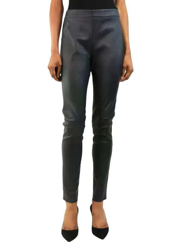 JOSEPH Leather Leggings - Blue
