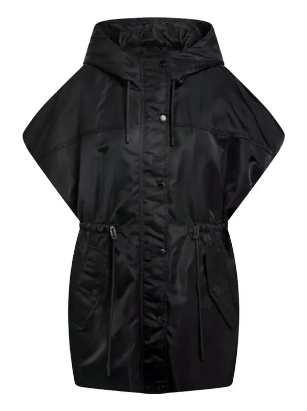 Max Mara Diamond-quilted Cape Coat - Black