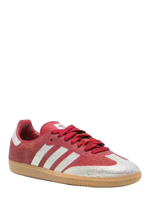 Adidas Samba Crystal-embellished Sneakers - Red